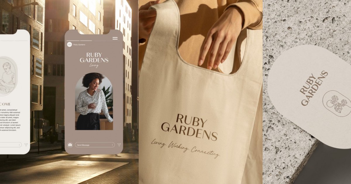 Elegancja inspirowana architekturą - Identyfikacja Ruby Gardens od We Design